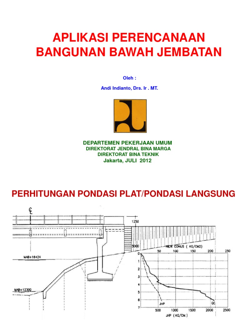 Aplikasi Perencanaan Pondasi Jembatan (Sesi 3a) | PDF