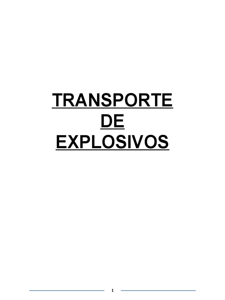 Transporte de Explosivos | PDF | Material explosivo | Transporte