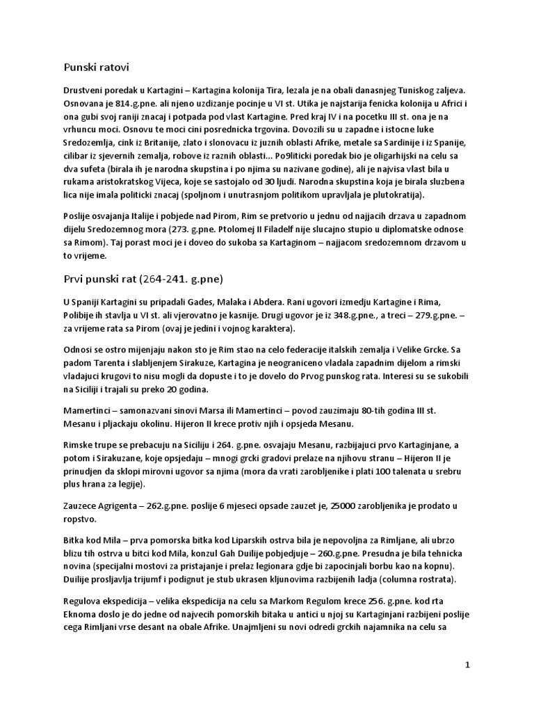 Punski Ratovi | PDF