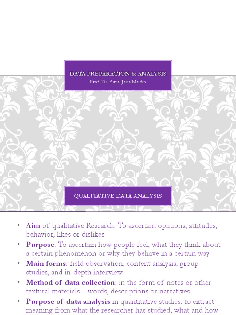 Data Preparation and Analysis | PDF | Qualitative Research | Data