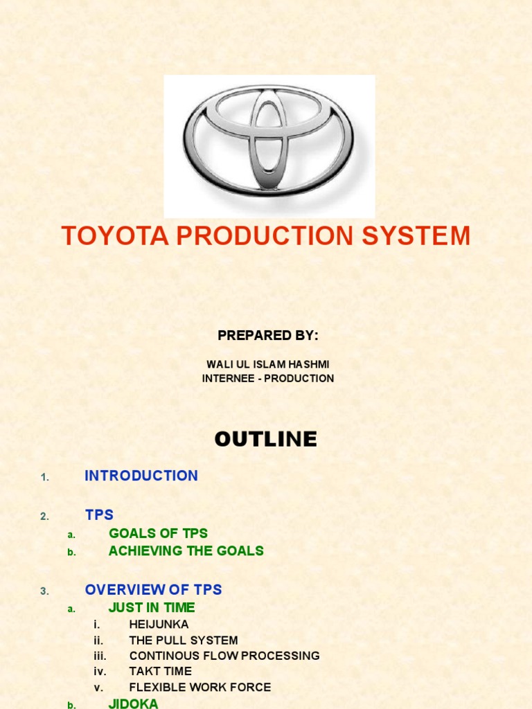 Overview of Toyota Production System | PDF | Inventory | Systems Thinking
