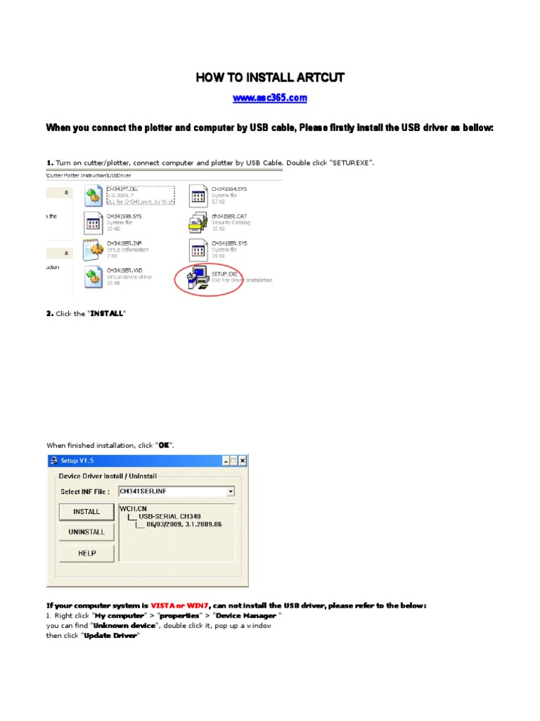 How To Install Artcut - Asc365 | PDF | Device Driver | Computer Hardware