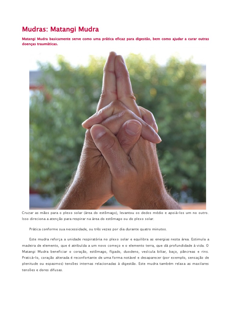 Matangi Mudra | PDF | Órgão (anatomia) | Especialidades médicas