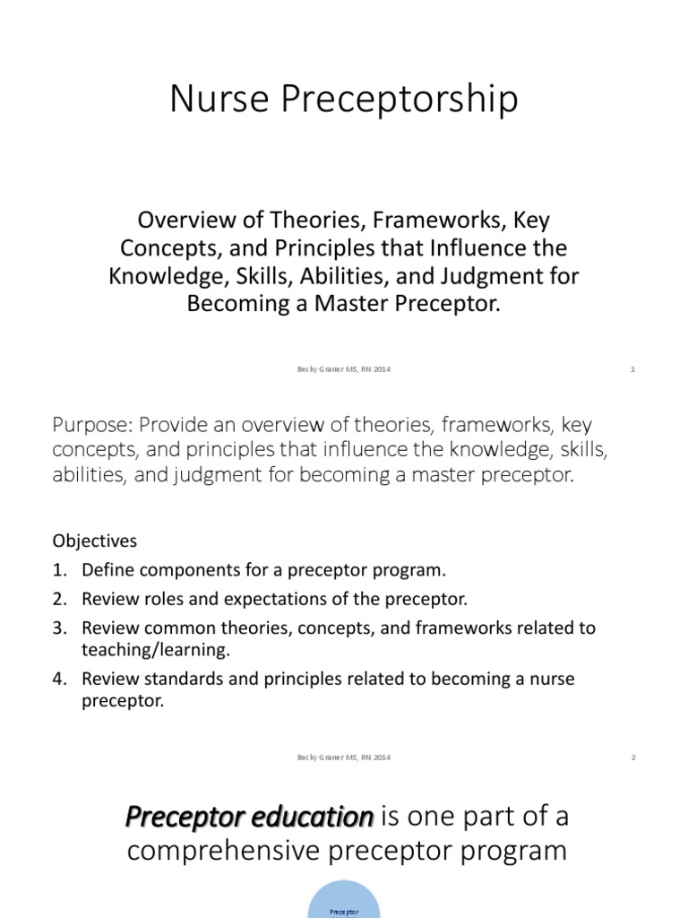 Nurse Preceptorship Review | Download Free PDF | Nursing | Competence ...