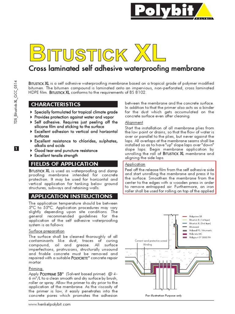 Bitustick XL TDS | Building Materials | Materials