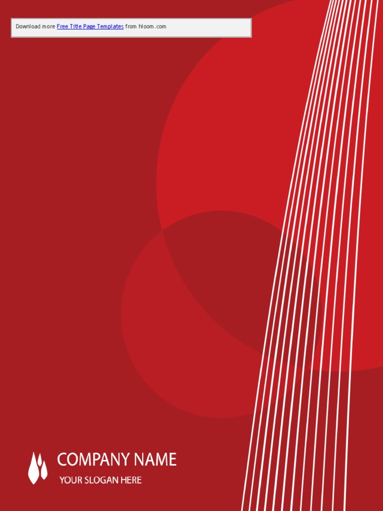 Red Background Abstract Cover Page Template | PDF