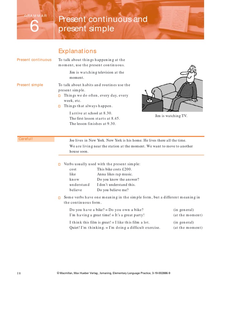 2 - Present Simple Vs Present Continuous PDF | PDF