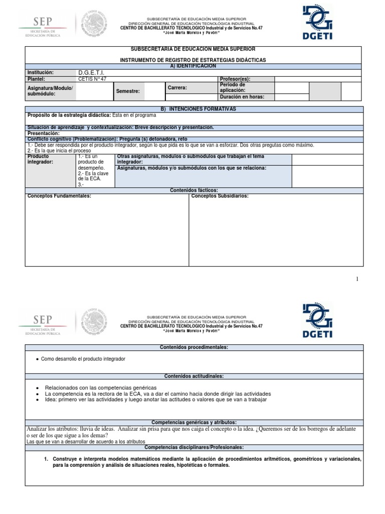 Formato de Eca en Blanco | PDF | Evaluación | Educación Secundaria
