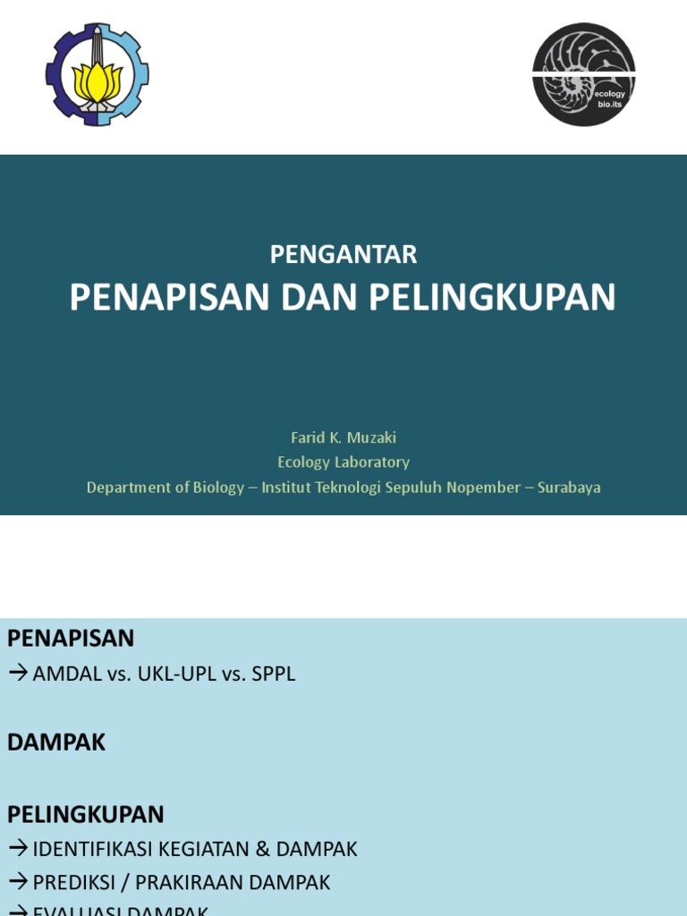 Penapisan - Amdal Materi Kuliah | PDF