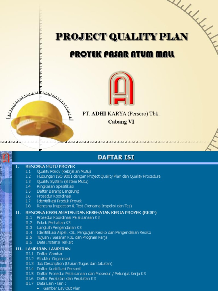 Project Quality Plan | PDF