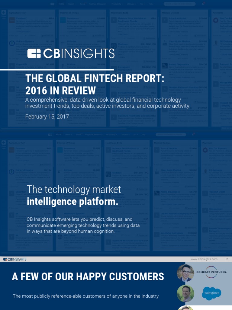 CB Insights Fintech Trends Report 2016 | PDF | Financial Technology ...