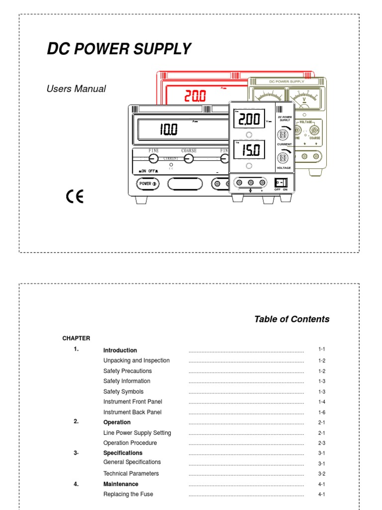 PSU Manual | PDF | Power Supply | Direct Current