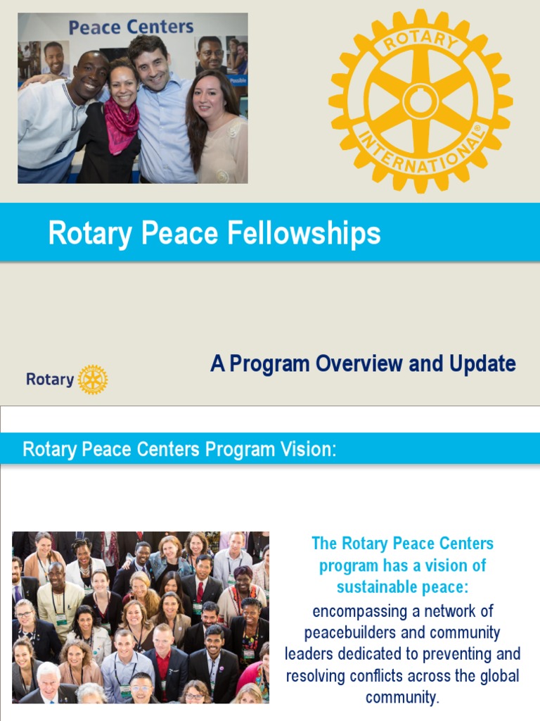 Rotary Peace Fellowships: A Program Overview and Update | PDF ...