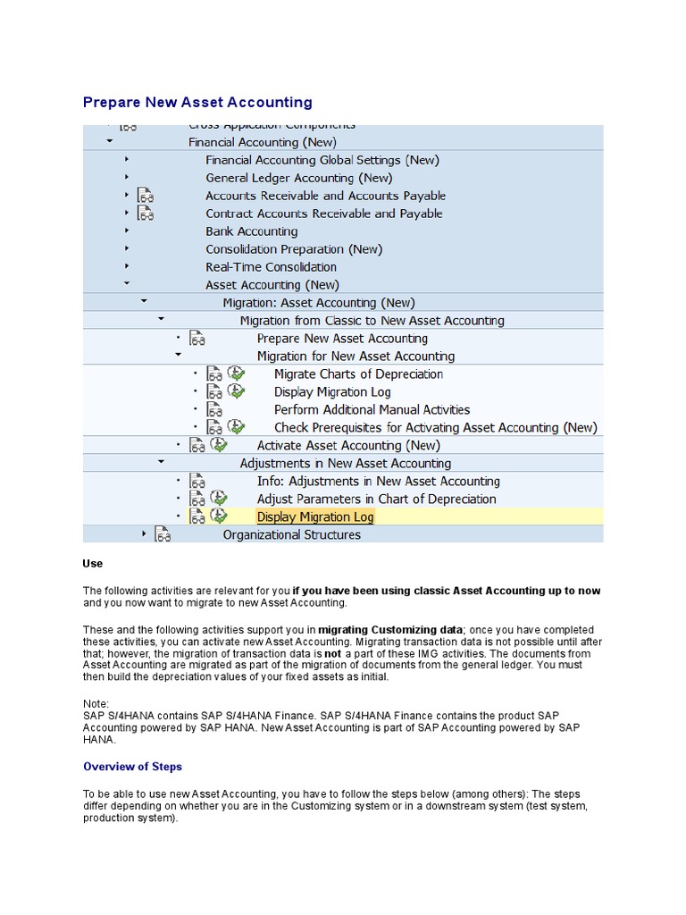 Migrating to New Asset Accounting in SAP | PDF | Book Value | Valuation ...