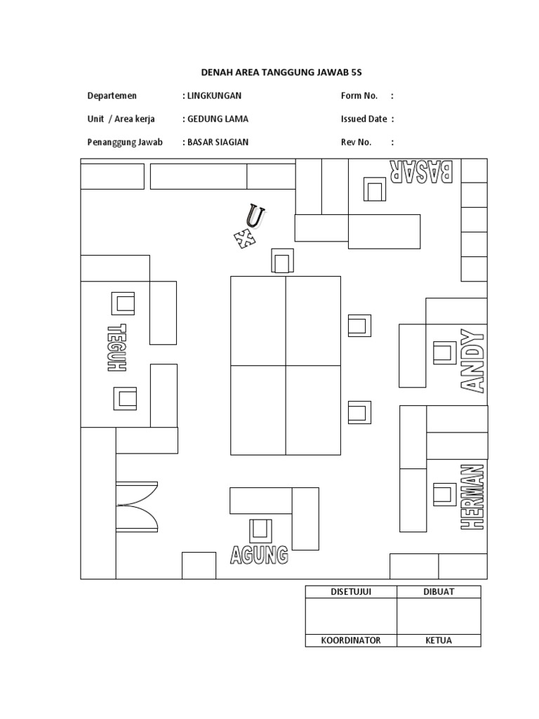 Denah Area Tanggung Jawab 5S | PDF