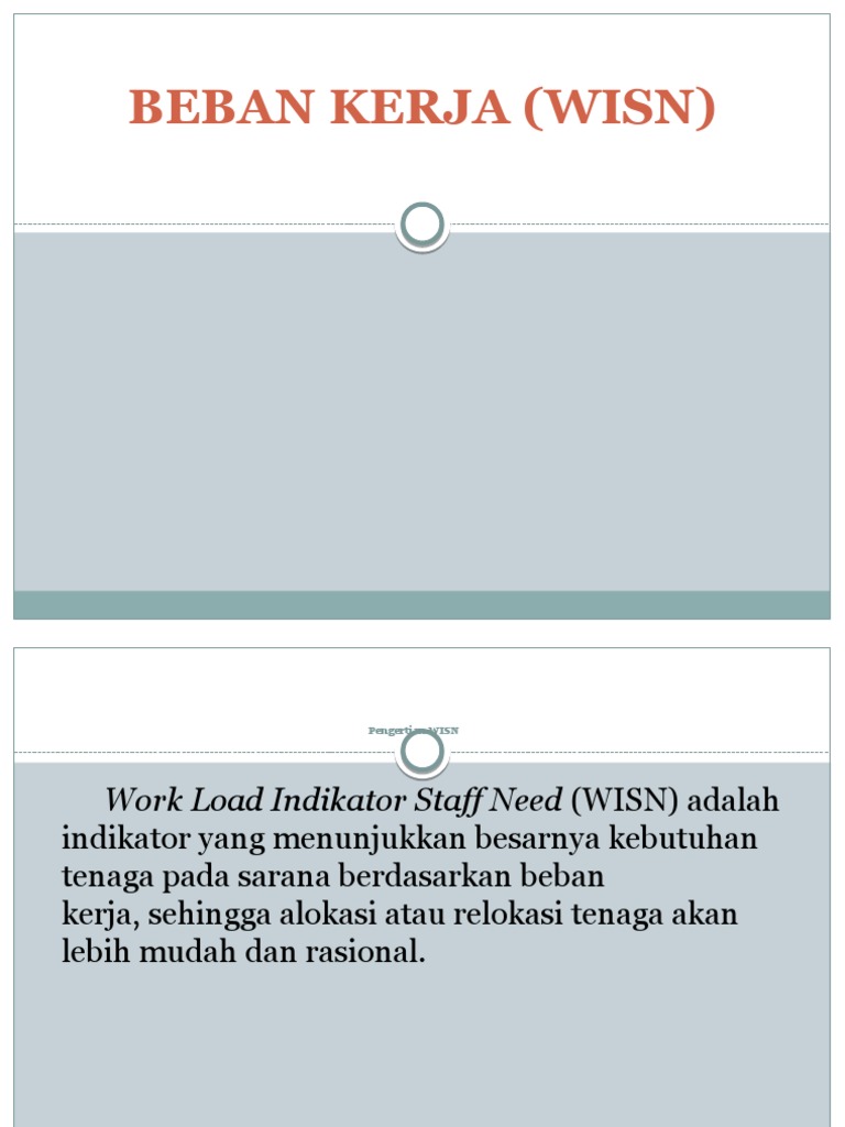 Bab Xi Beban Kerja (Wisn) | PDF