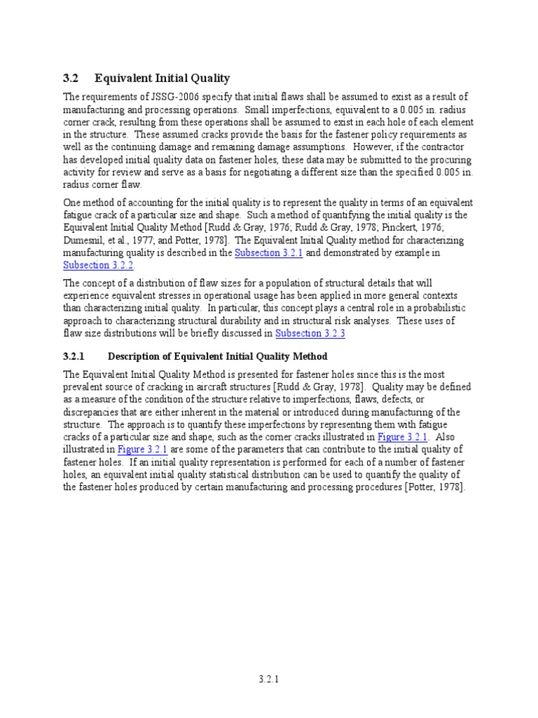 3.2 Equivalent Initial Quality: Subsection 3.2.1 Subsection 3.2.2 | PDF ...
