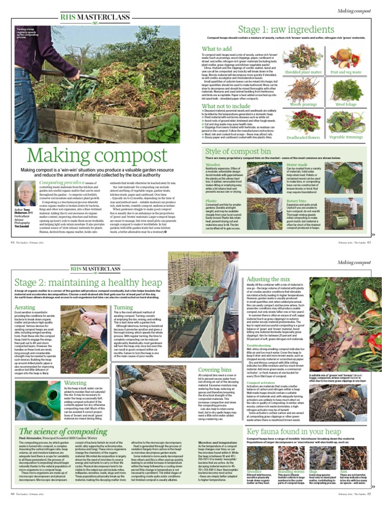 Making Compost: Stage 1: Raw Ingredients | PDF | Compost | Decomposition