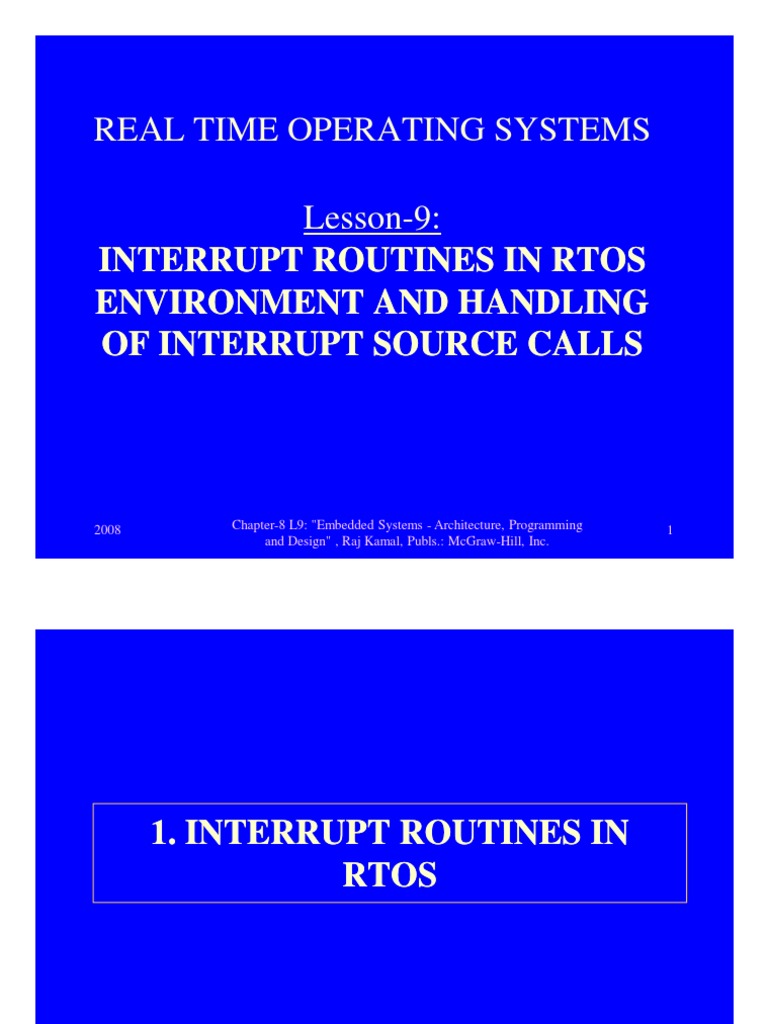 8 Interrupt Routines In Rtos Environment Pdf Electrical Engineering Areas Of Computer Science
