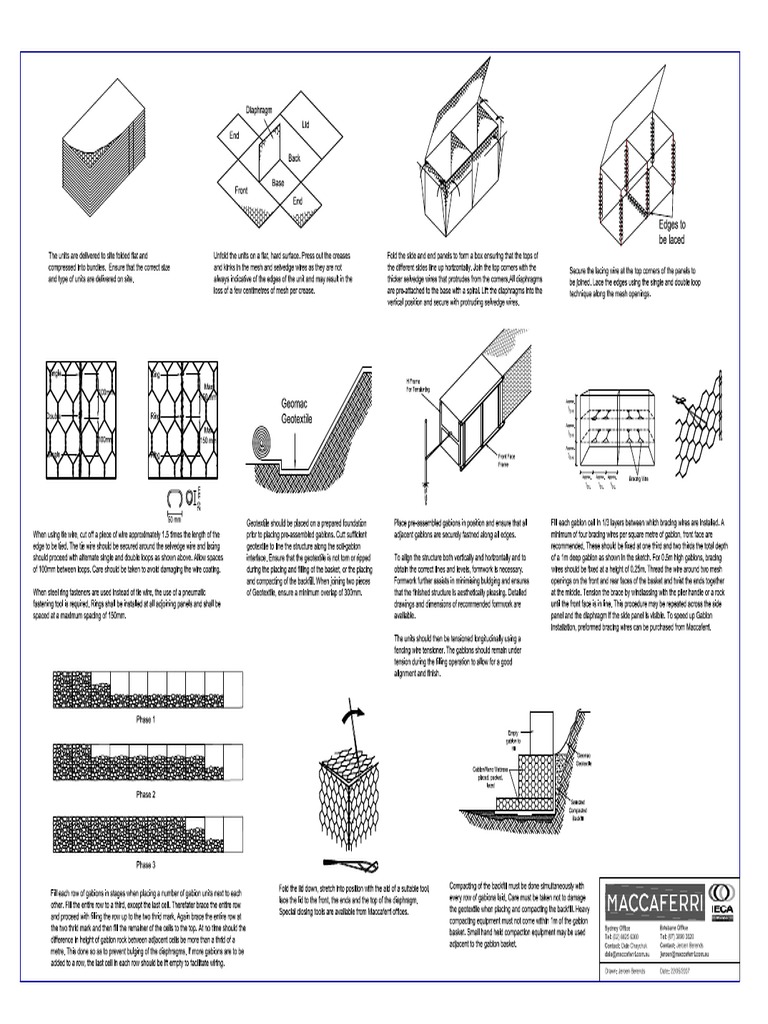 Gabion Installation Drawings Mcafferi | PDF