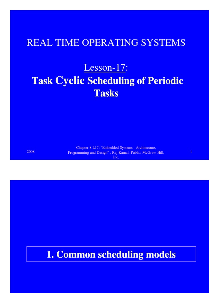 Cyclic Scheduling of Periodic Tasks | PDF | Scheduling (Computing) | Algorithms