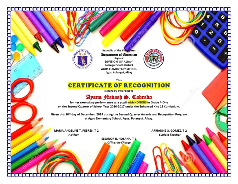 Certificate Recognition Quarterly | PDF