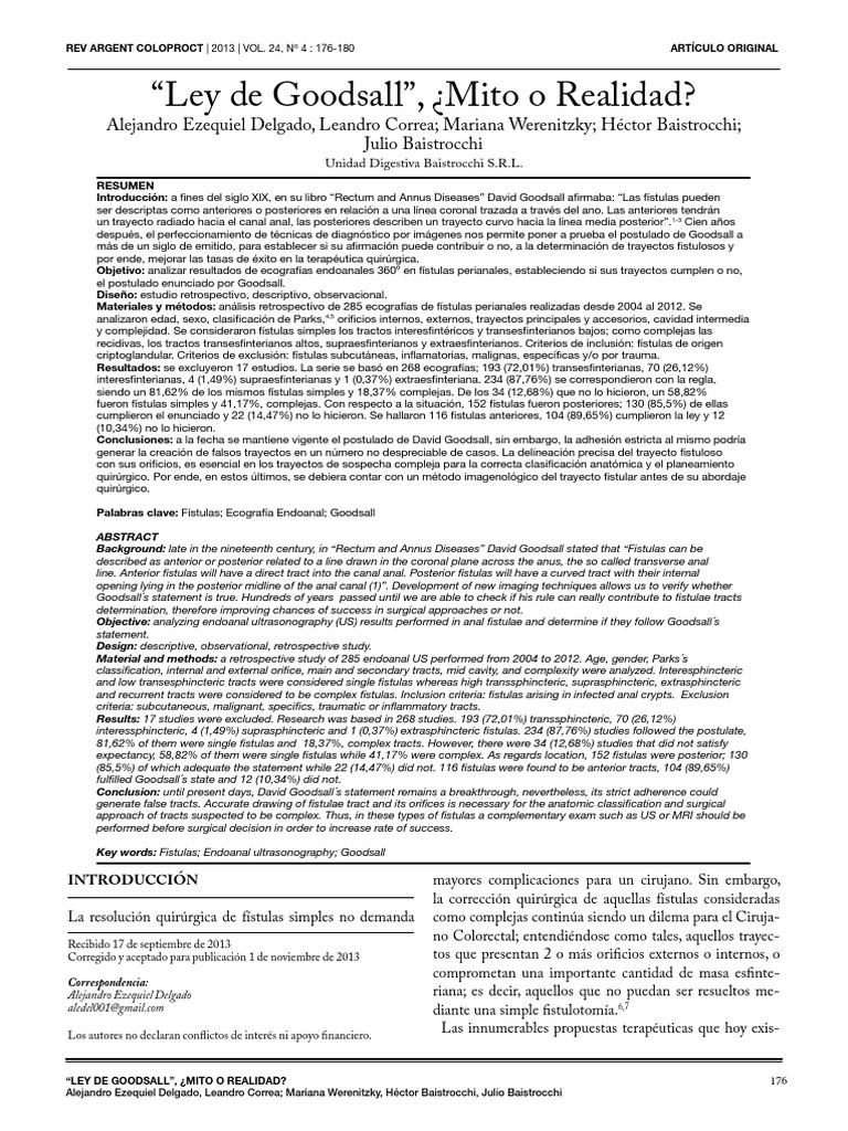 Regla de Goodsall Mito o Realidad | PDF | Cuidado de la salud ...