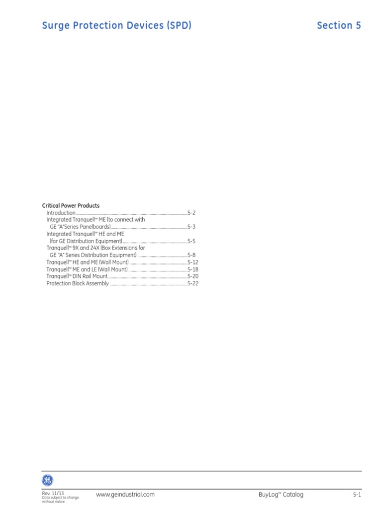 05 BuyLog2013 SurgeProtectDevice | PDF | Power Engineering ...