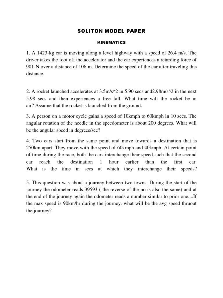 Soliton Model Paper | PDF