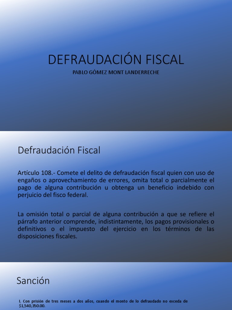 Defraudacion Fiscal Pablo Gomez Mont Landerreche | PDF | Evidencia (ley ...