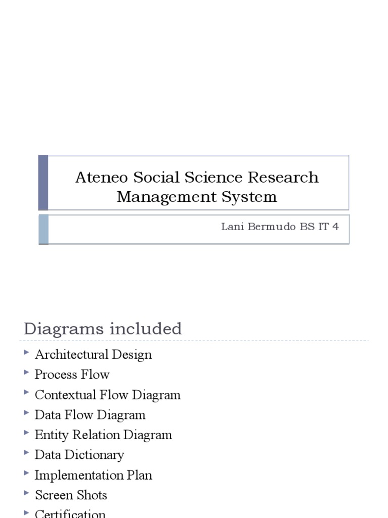 Ateneo Social Science Research Management System | PDF | Client–Server ...