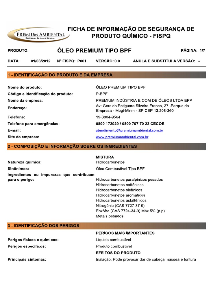 Fispq - Óleo BPF | PDF