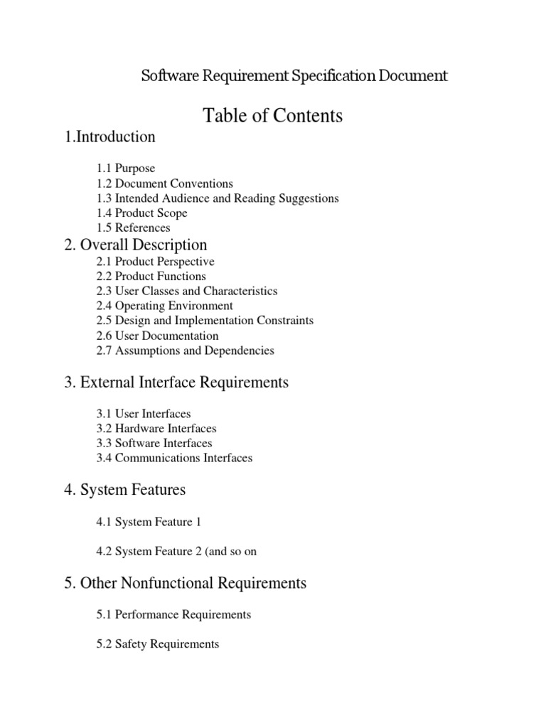 Software Requirement Specification Document | PDF | Specification (Technical Standard ...