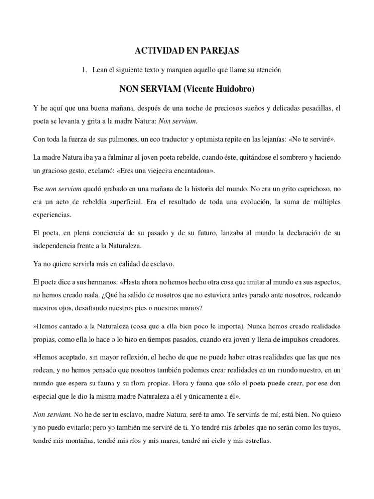 Guía Non Serviam | PDF