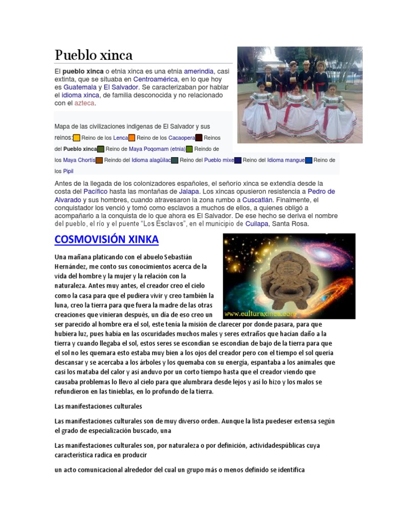 Xincas | PDF | Personas | Cultura (general)