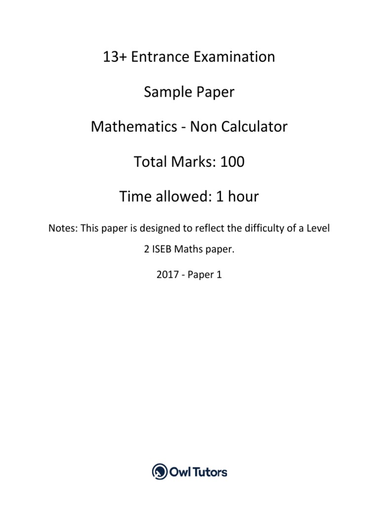 13 Maths 2017 Paper 1 | PDF | Rectangle | Triangle