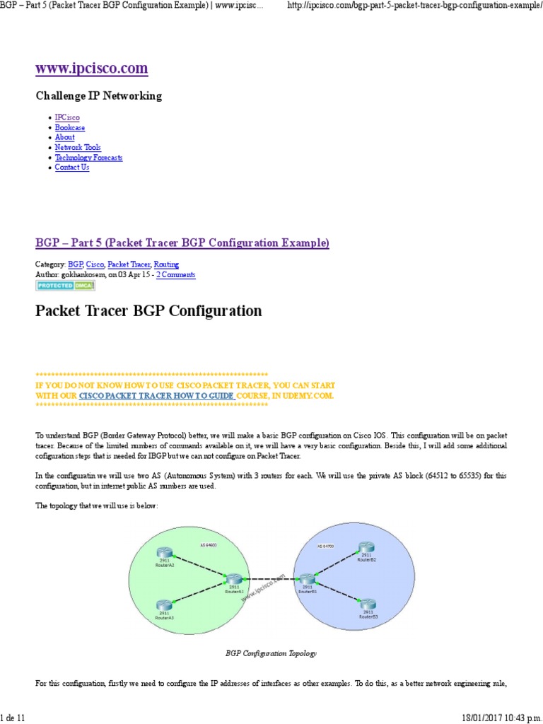 BGP Config Guide for Cisco Users | PDF | Router (Computing) | Network Layer Protocols