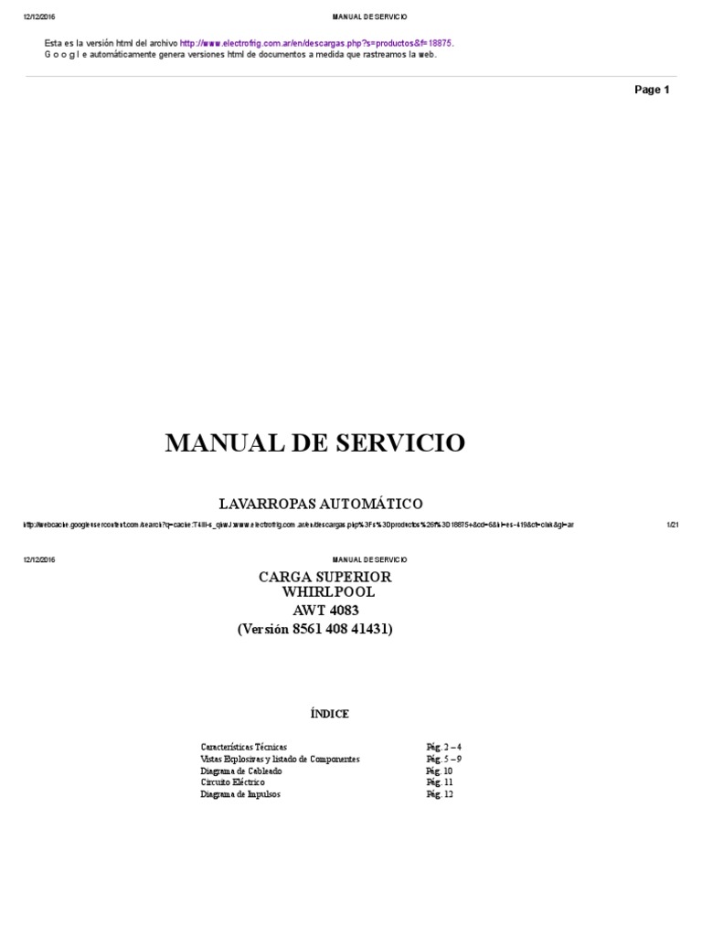 Manual de Servicio | PDF | Bienes manufacturados | Ingeniería mecánica
