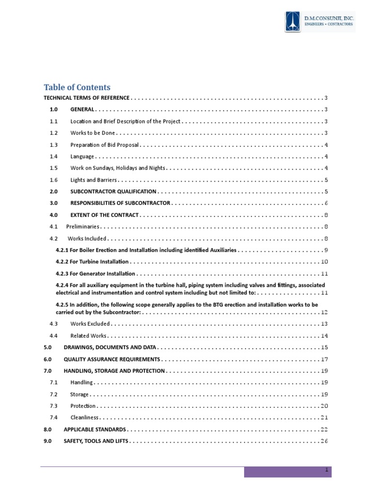 Tor For Electrical Underground Services - 135 MW - With Table of ...
