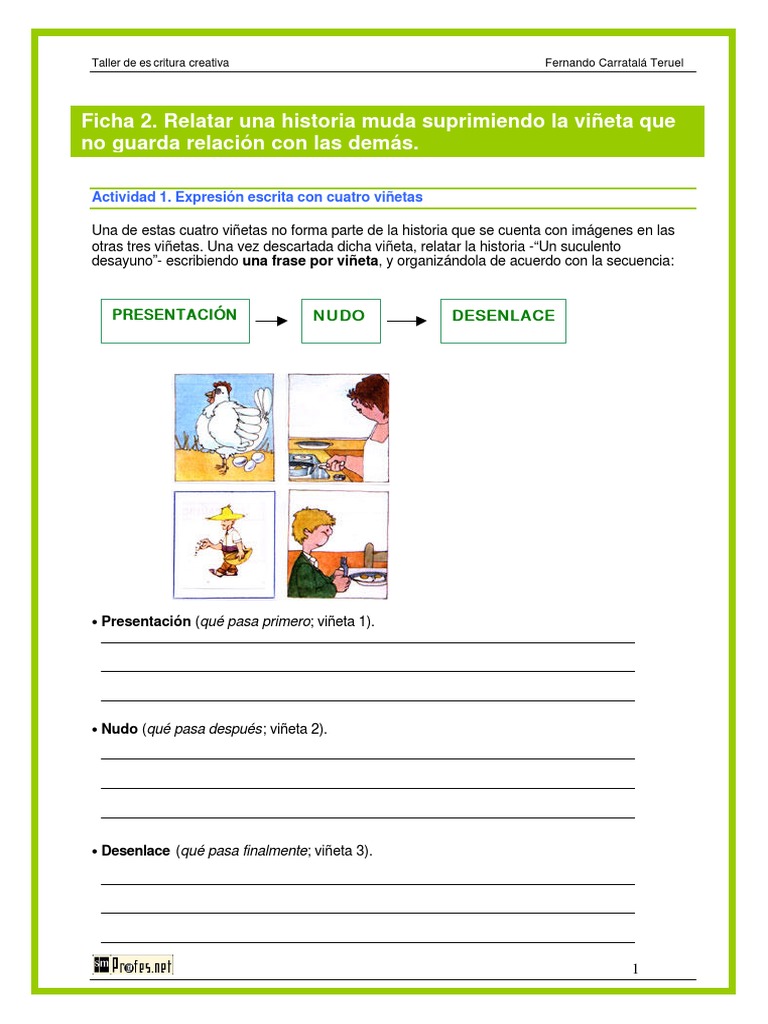 1P Escritura Creativa Ficha 2 | PDF | Ocio