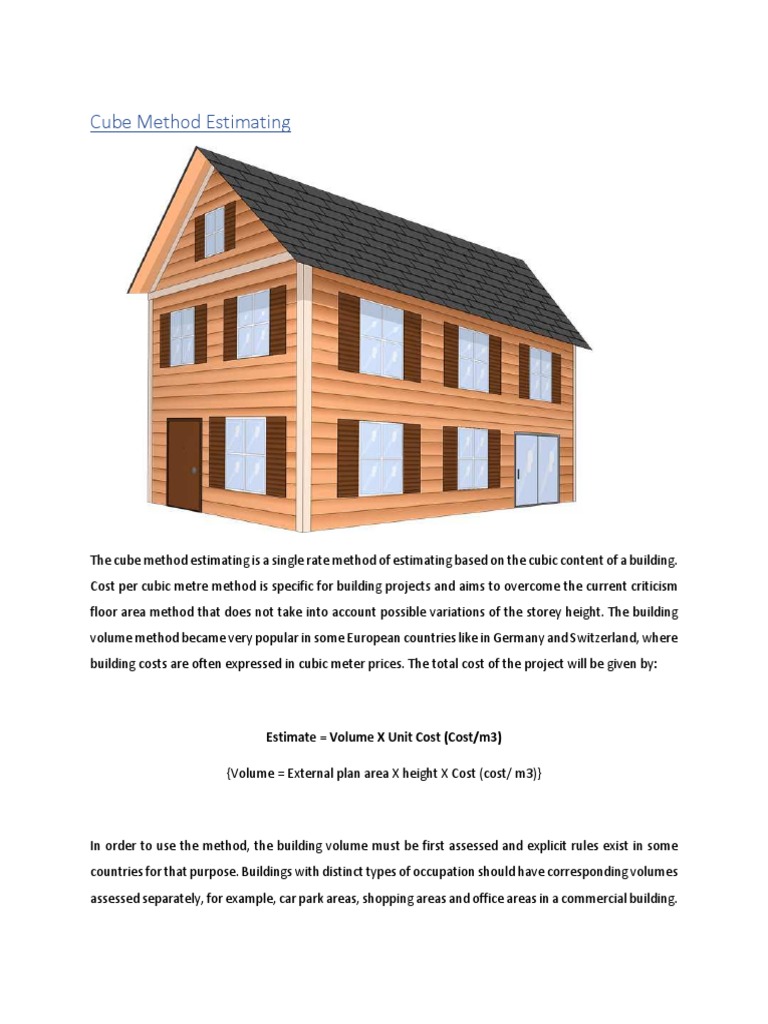 Cube Method Estimating | Volume | Roof