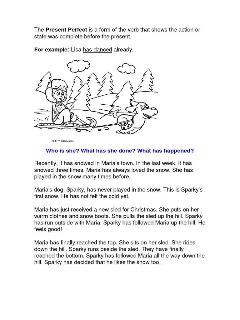 Stories Present Perfect