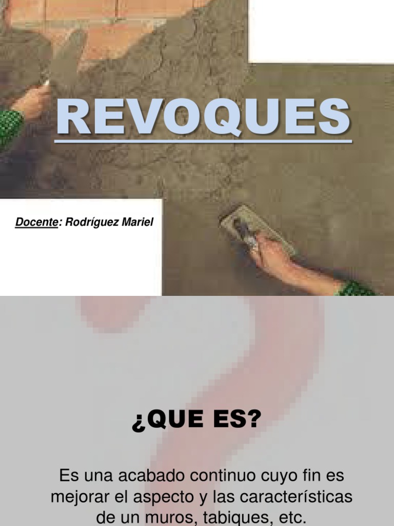 Guía Práctica de Revoques y Acabados | PDF | Materiales de construcción ...