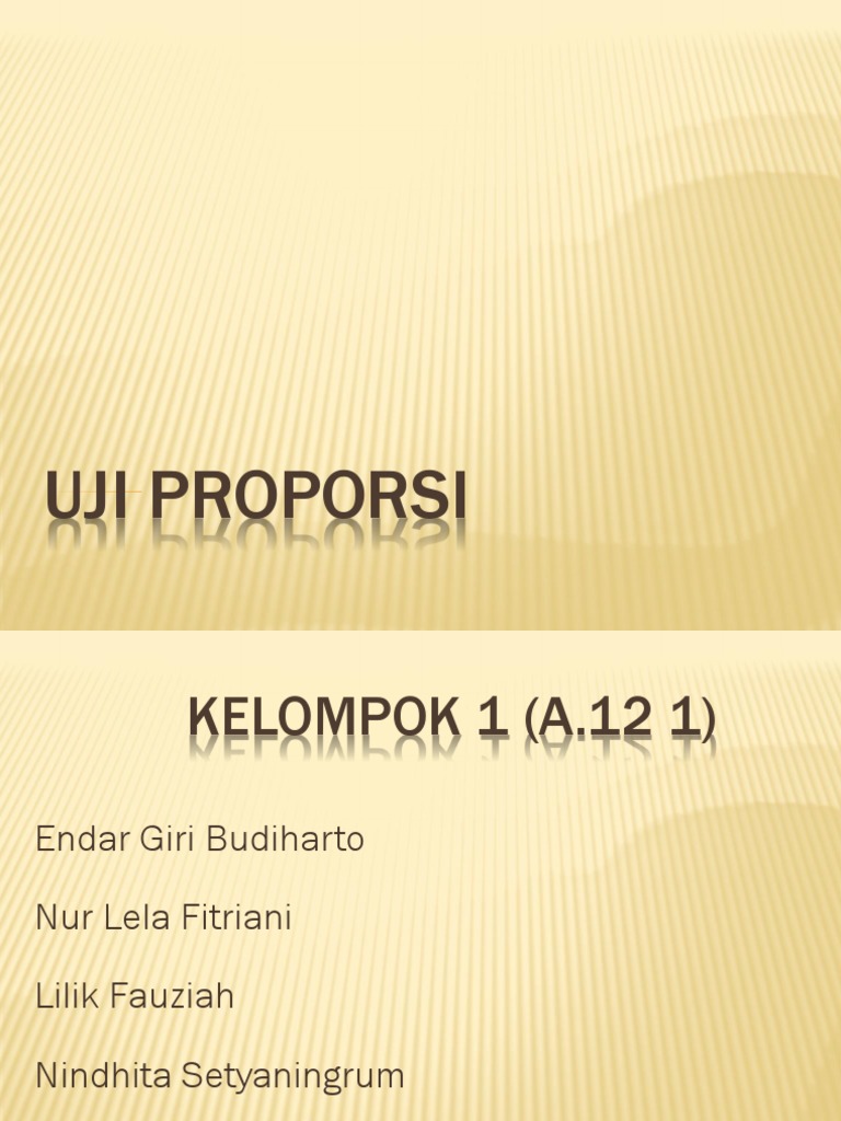 Kel. 1 Uji Proporsi | PDF | Sains & Matematika