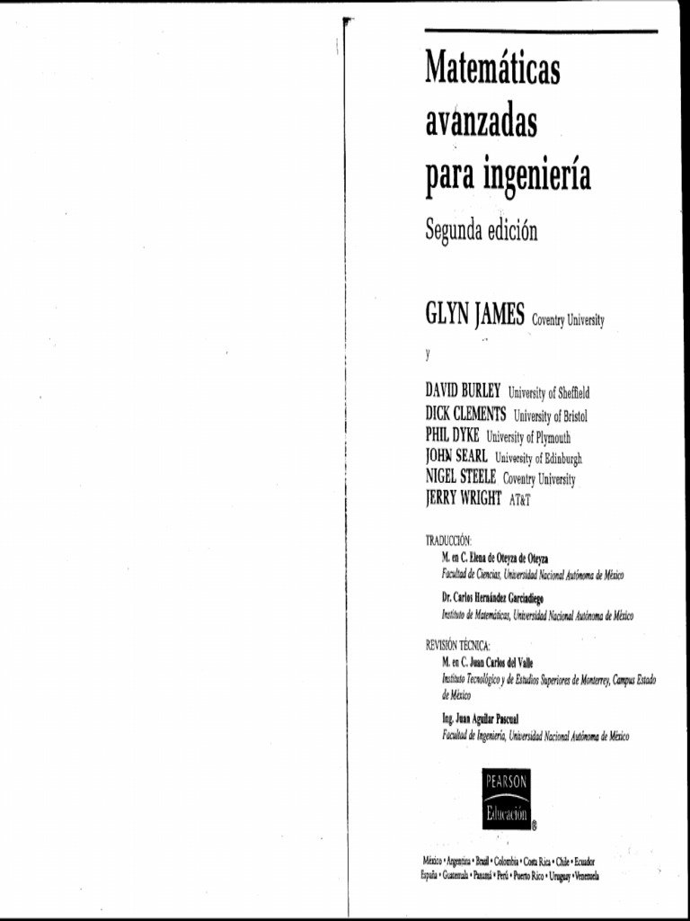 Matematicas Avanzadas para Ingenieria-Glyn James | PDF