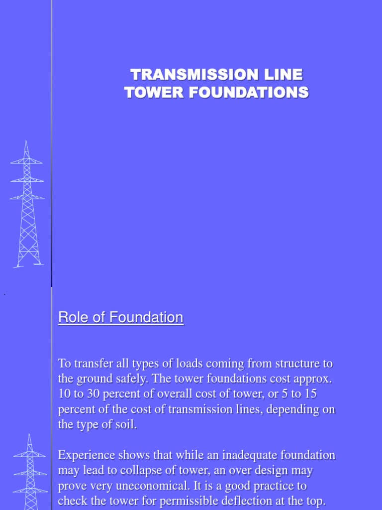 Transmission Line Foundations | PDF | Foundation (Engineering ...