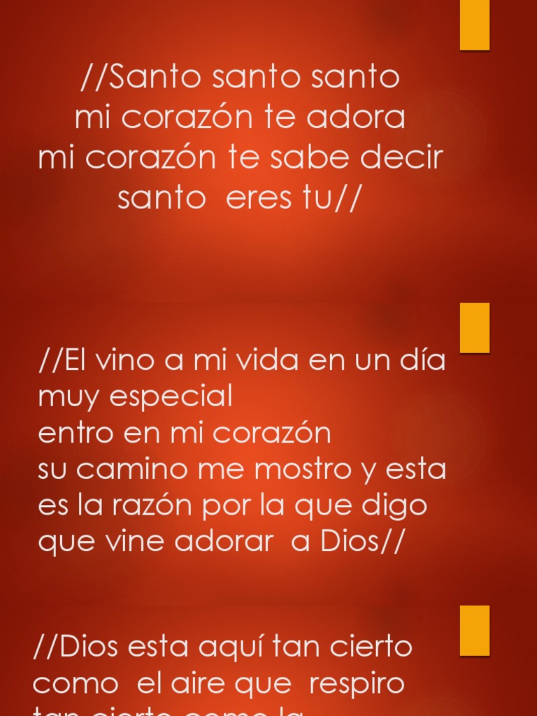 Letras y acordes de "Santo Santo Santo" | PDF