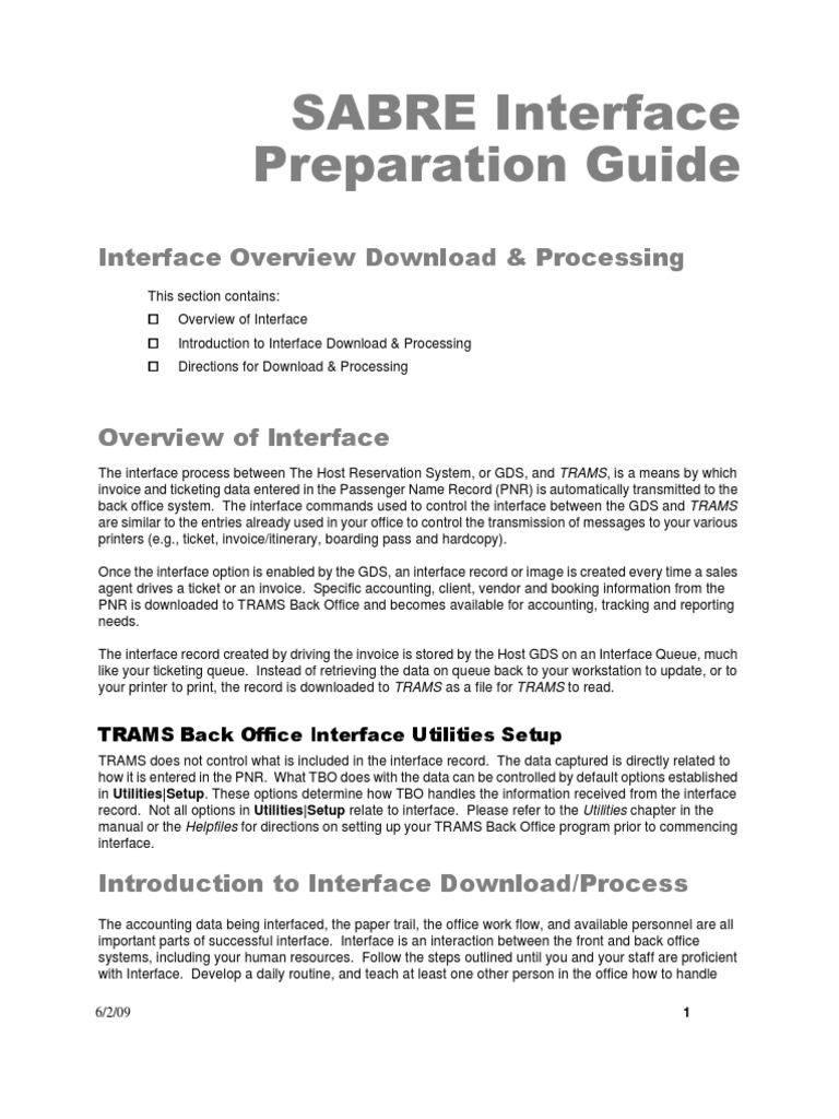 Sabre Interface Guide | PDF | Command Line Interface | Computer File