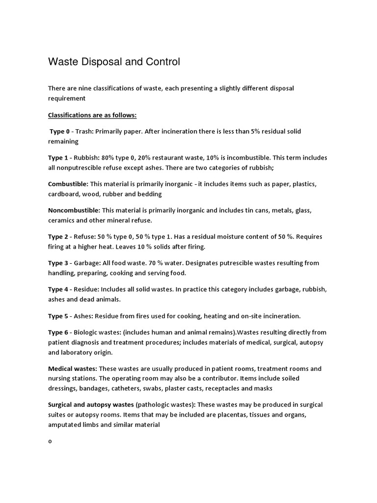 Waste Disposal and Control | PDF | Waste Management | Municipal Solid Waste