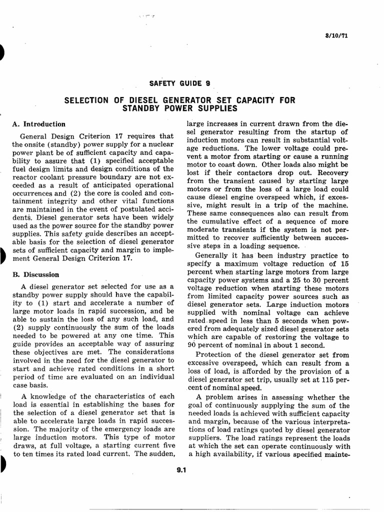 Selection of Diesel Generator | PDF | Diesel Engine | Electric Generator